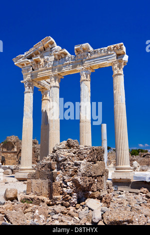 Old ruins in Side. Manavgat district, Antalya province, Turkey country ...