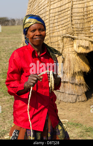 Recreation of King Cetshwayo's residence at Ondini, Ondini Heritage ...