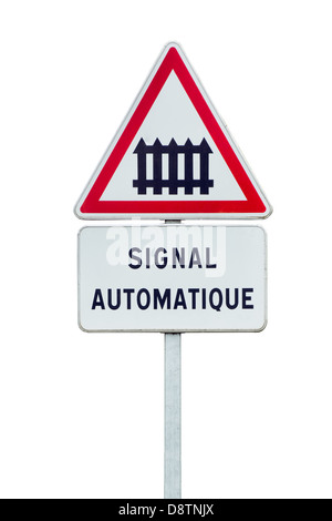 "Signal automatique" (automatic signal) road sign, France Stock Photo ...