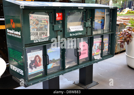Newspaper boxes in New York on Sunday, March 12, 2017. (© Richard B ...
