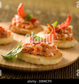 open sandwich canapes Stock Photo - Alamy