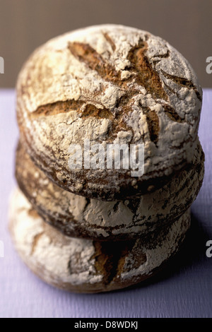 stack of round bread Stock Photo - Alamy