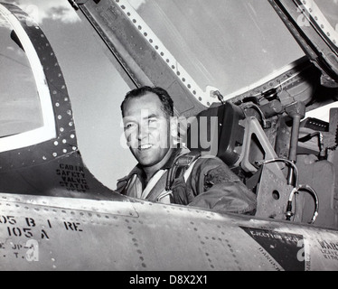 This image captures Lin Hendrix in the cockpit of a McDonnell Douglas F ...