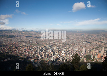Bird's eye view of Bogota from Monserrate Peak, Bogota, Colombia Stock ...