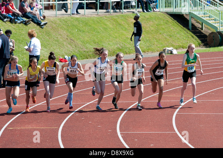 Runners starting 1500 metres race Stock Photo: 24626722 - Alamy