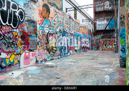 In the Graffiti Alley, Baltimore, Maryland Stock Photo - Alamy