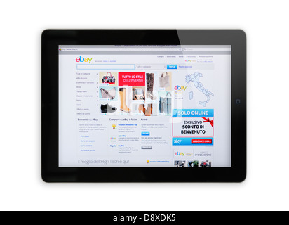Italy eBay online shopping website on iPad screen Stock Photo - Alamy
