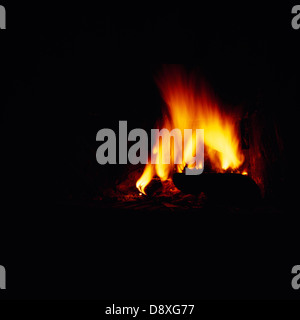 Fire in darkness Stock Photo - Alamy