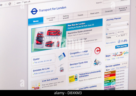 Transport For London TFL online internet website Oyster card travelcard ...