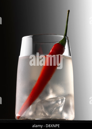 Vodka and red hot pepper cocktail Stock Photo - Alamy
