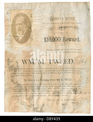 A 19th-century police reward poster offering $1,000 for information on ...