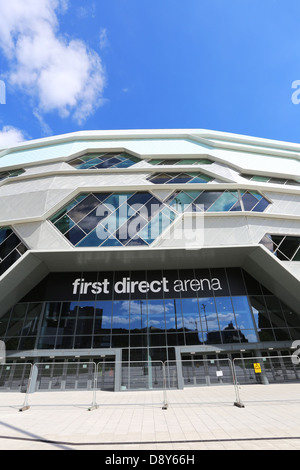 Daytime Exterior shot of First Direct Arena, Leeds. Photograph taken ...