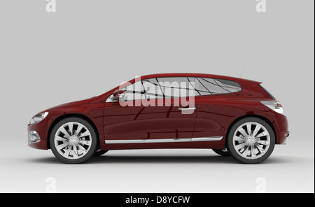 Finally the long awaited, new dark red car is out Stock Photo - Alamy