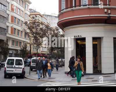 Building where the first Zara store in the world was opened in 1975, in ...