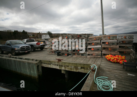 A small wharf that hosts some local lobster fishing boats along Cape ...