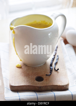 Jug of custard Stock Photo - Alamy
