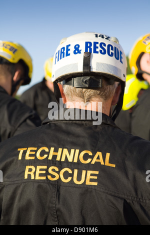 Humberside Fire and Rescue Service during a training exercise to rescue ...