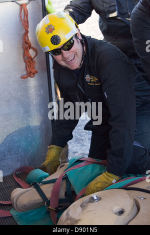 Humberside Fire and Rescue Service during a training exercise to rescue ...