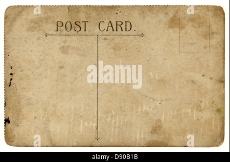 Reverse of early 1900's British Made postcard, U.K Stock Photo - Alamy