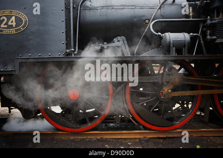 An old black steam engine, Sweden Stock Photo - Alamy