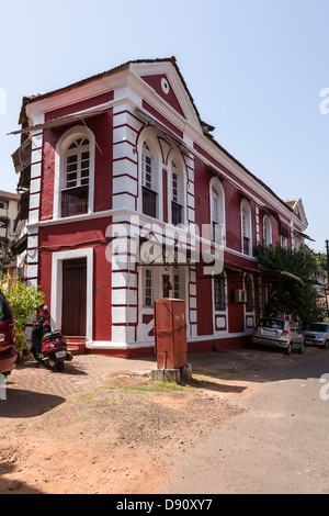 Goa Panaji City Old Portuguese colonial Buildings and Road Cityscape ...