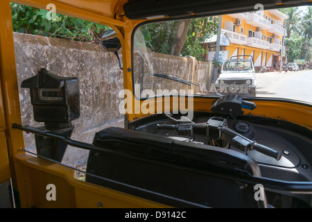 The interior of a Tuk Tuk in Goa India Stock Photo - Alamy