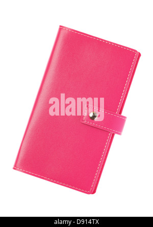 Pink leather personal organizer Stock Photo - Alamy