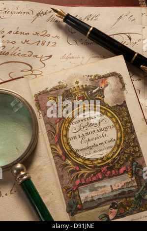 Book of the Spanish Constitution of 1812, Cadiz, Region of Andalusia ...