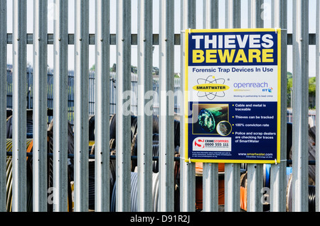 Smartwater sign, smart water sign, warning, MetTrace, met trace ...