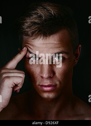 portrait of a young man in the esquire style Stock Photo - Alamy