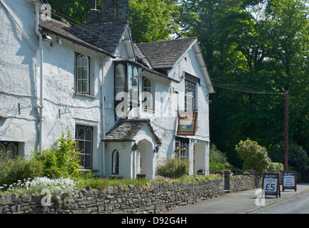 Glen Rothay Hotel and Badger Bar, Rydal village, Lake District National ...