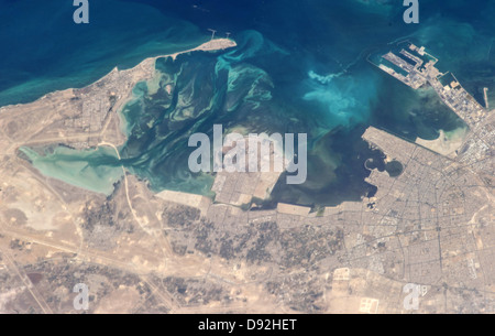 Aerial view of Ras Tanura and the Tarout Bay in Saudi Arabia Stock ...