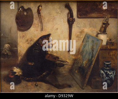 Le singe peintre - The Monkey Painter by Jean Simeon Chardin 1699 ...