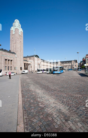 Bus stop by the railway station, Helsinki Finland Stock Photo - Alamy