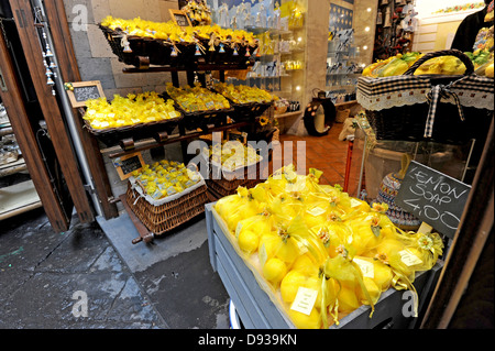 Lemon soap in a souvenir shop in Amalfi Italy Stock Photo - Alamy