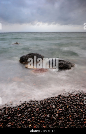 Pebble beach, Vattern, Sweden Stock Photo - Alamy