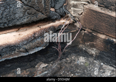 burnt electrical wire Stock Photo - Alamy