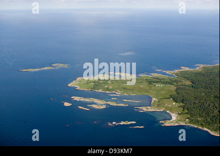 Aerial view of the Swedish archipelago in the Baltic south east of ...
