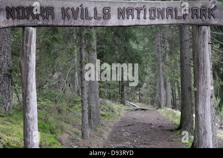 nudist sign in a forest, Sweden, Smaland Stock Photo - Alamy