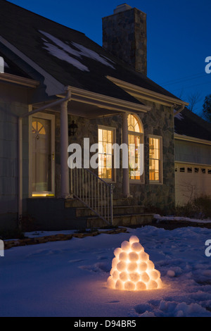 A snowball lantern Stock Photo - Alamy