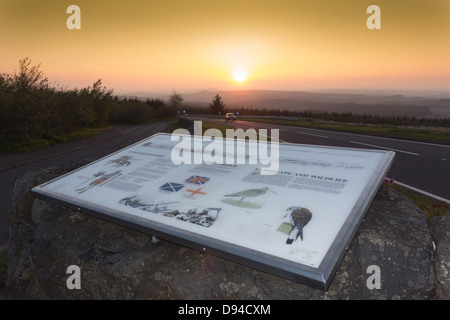Sunsrt over the Scottish Borders from the A68, at Carter Bar, border ...