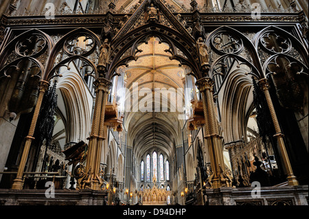 Rood screen, Worcester Cathedral Stock Photo - Alamy