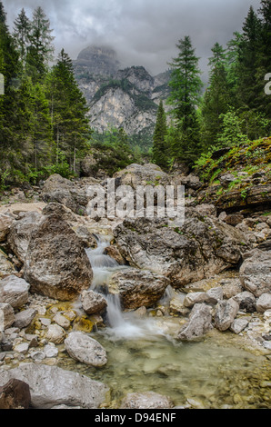 Alps waterfall summer view Stock Photo - Alamy