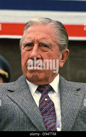 Late dictator Pinochet at a rally during the 'NO' referendum campaign ...