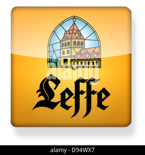 Leffe Belgian beer logo as an app icon. Clipping path included Stock ...