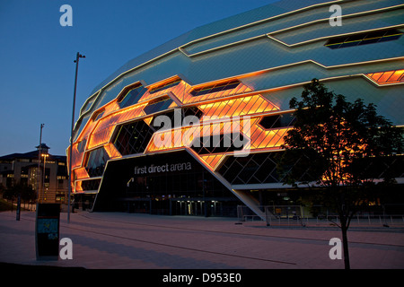 Pre - opening Night-time Exterior Shot of First Direct Arena, Leeds ...