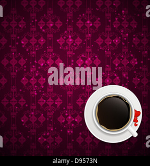 coffee invitation background vector illustration Stock Photo - Alamy