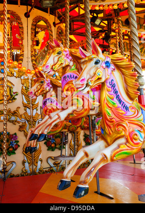 An old fashioned fun fair on an English summer's day Stock Photo - Alamy
