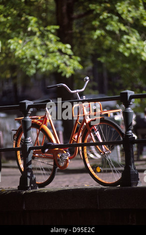 Orange Dutch bicycle of the Netherlands on day minus one ahead of the ...
