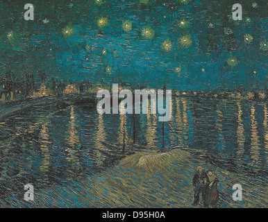 Vincent van Gogh - Starry Night 2 - Musée d’Orsay, Paris Stock Photo ...